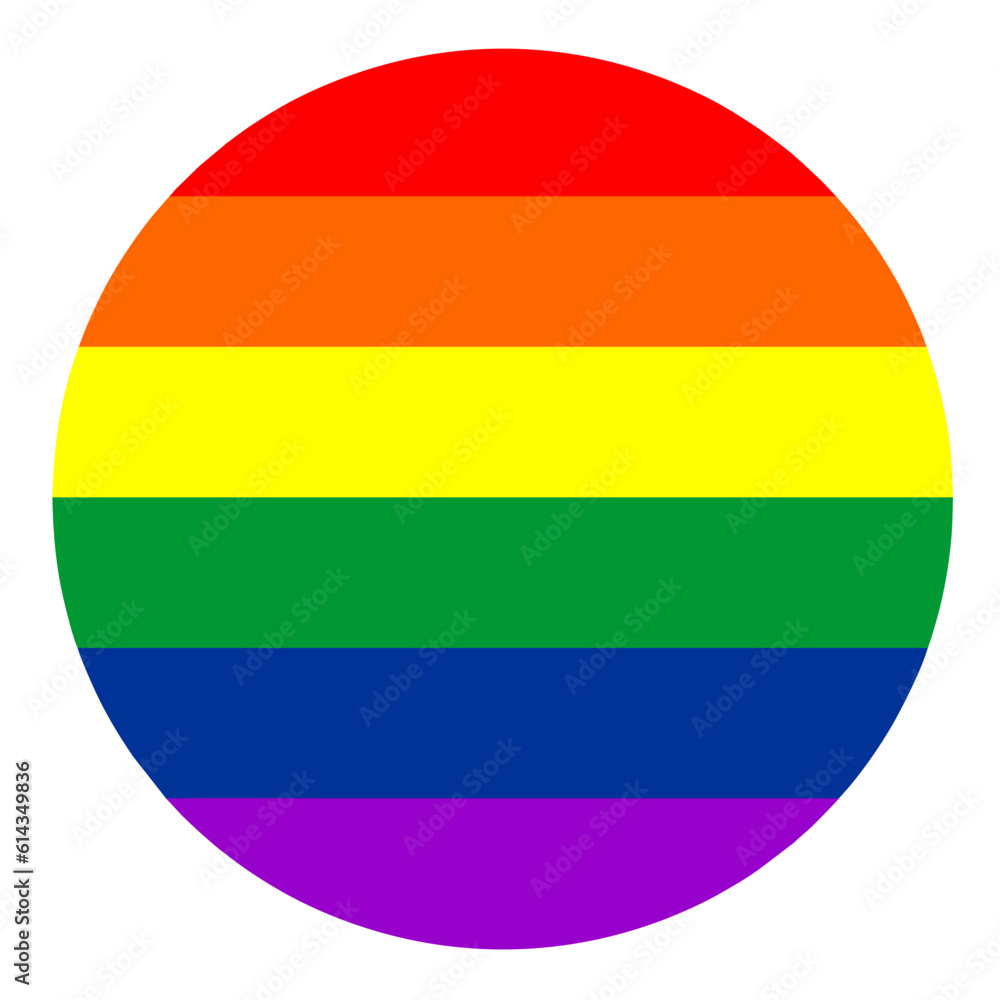 Pride flag circle transparent png. Rainbow flag round. vector ...