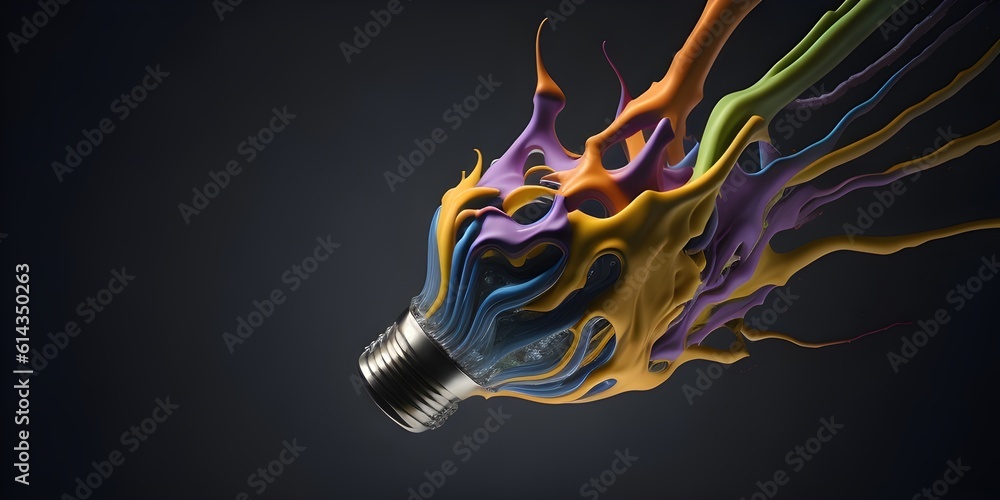 Explosive Lightbulb Shattering Through a Colorful Paint Shower ...
