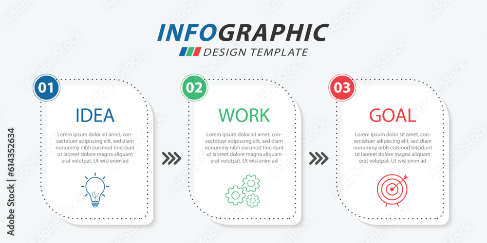 Timeline Creator infographic template. 3 Step timeline journey ...