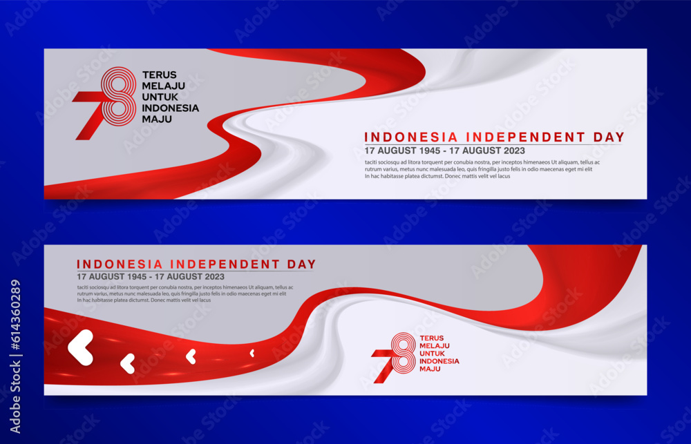 Dirgahayu RI Ke-78 banner template, 78th Indonesia independence day ...
