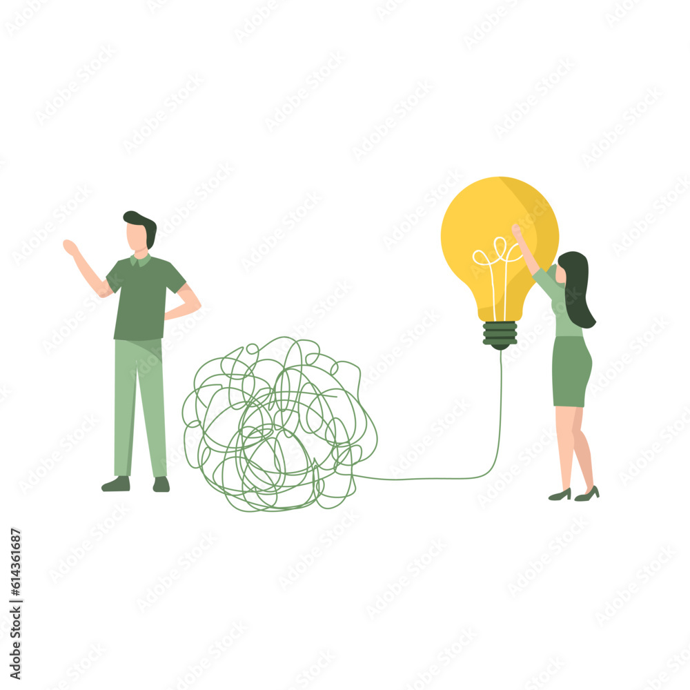 business problem solving concept, complicated business trouble, idea ...