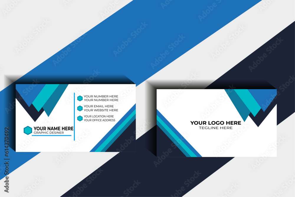 Modern and simple business card design . modern presentation card with ...