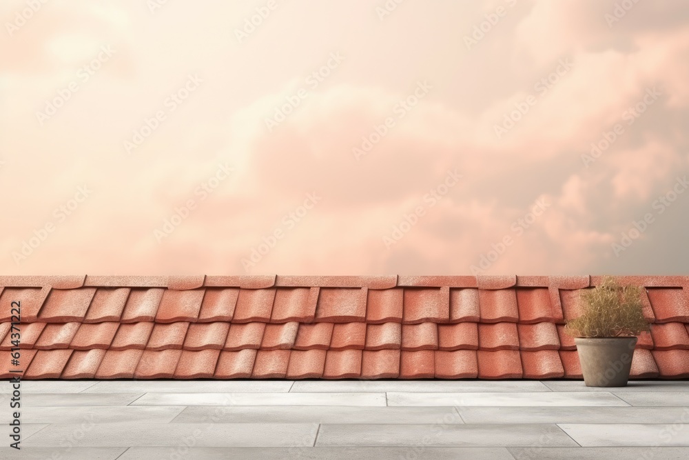 Roof background mockup. Generate Ai Stock Illustration | Adobe Stock
