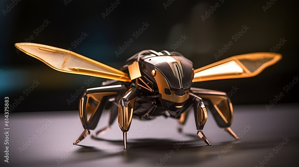 Fantasy robot butterfly in metal style. Cyborg insect concept. Robotic ...