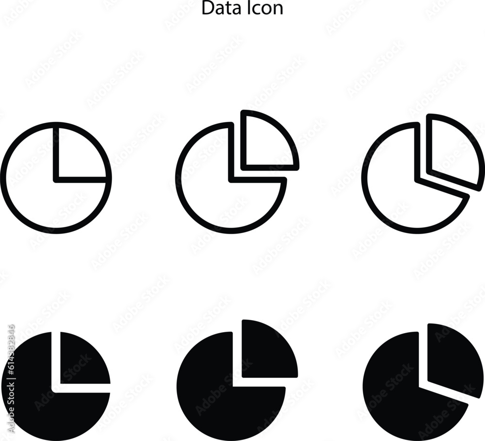 data analysis thin line icon set. Data processing outline pictograms ...
