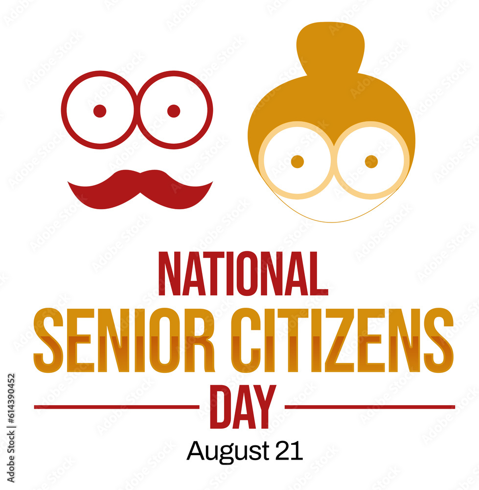 National Senior Citizens day background design with colorful shapes and ...
