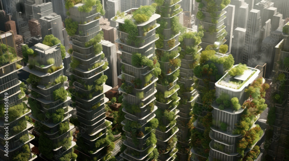 Vertical Farmscape: Towering skyscrapers integrated with regenerative ...