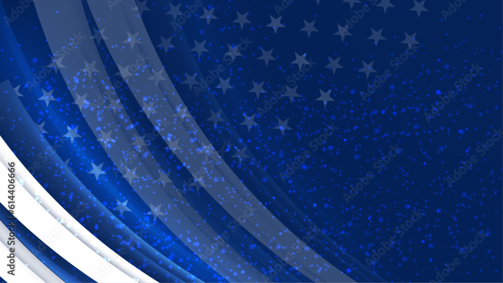 Vector beautiful american flag blue background Stock Vector | Adobe Stock