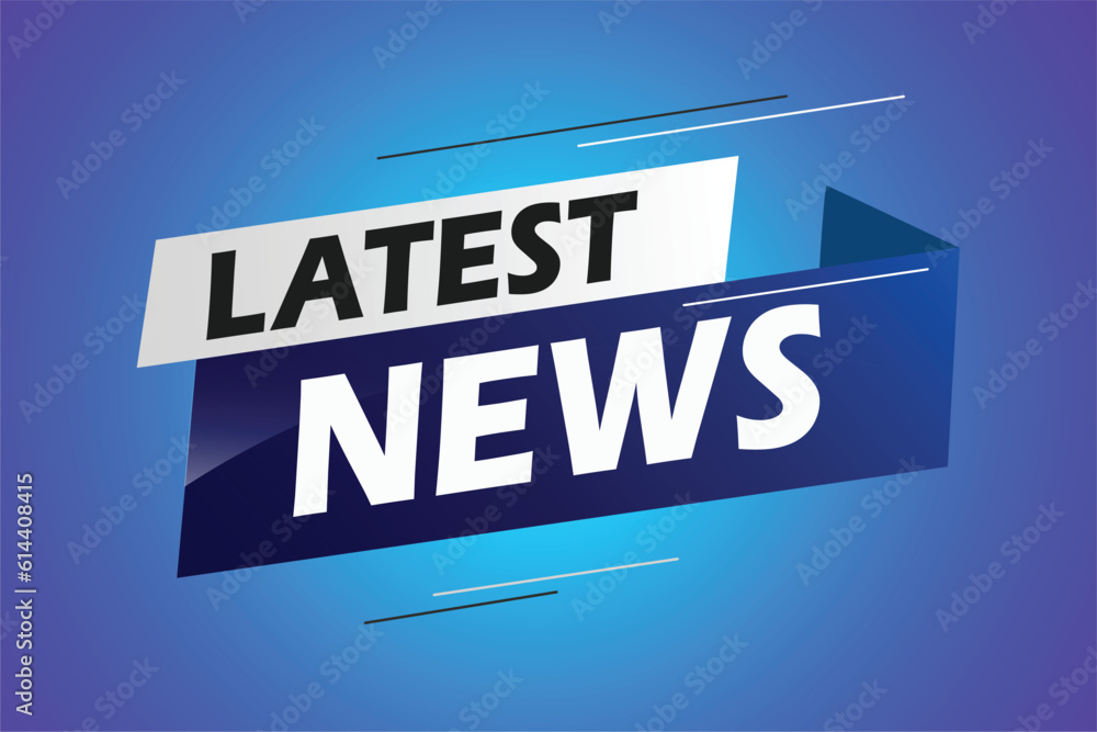 Latest news word concept vector illustration with blue lines modern ...