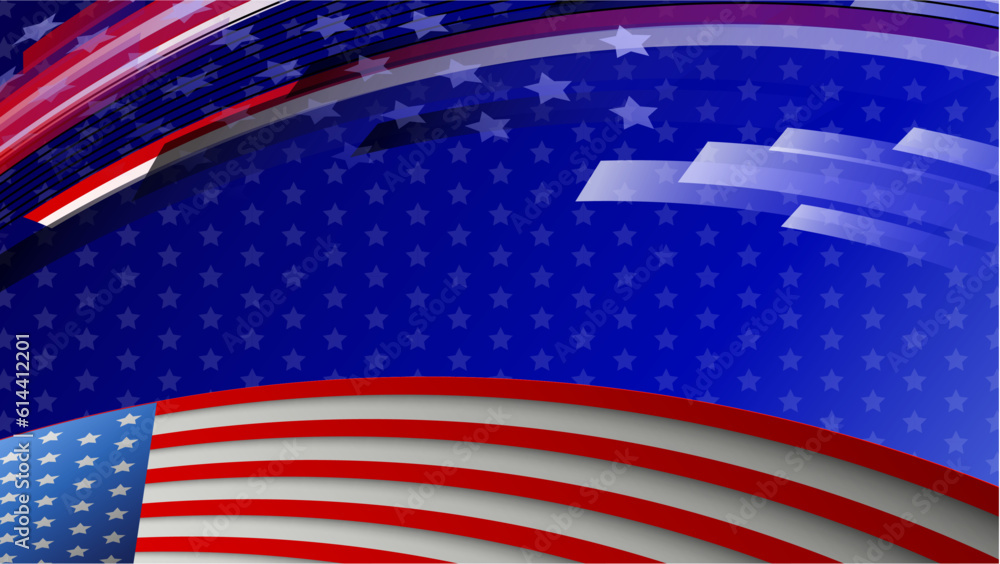 Vector realistic waving american flag background Stock Vector | Adobe Stock