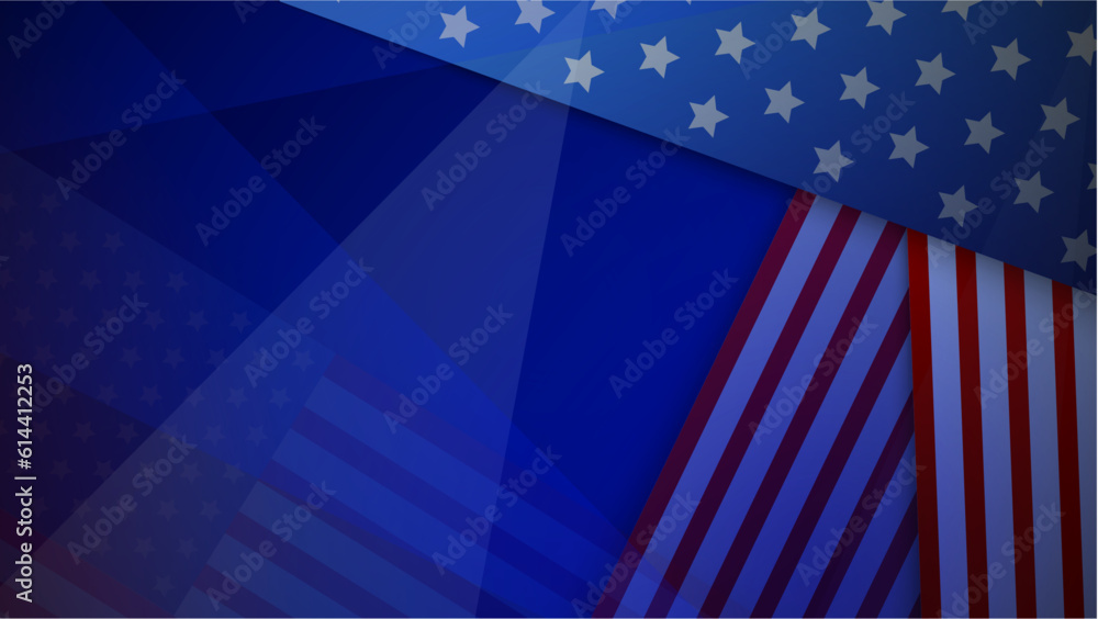 Vector realistic flag flat gradient us america flag Stock Vector ...