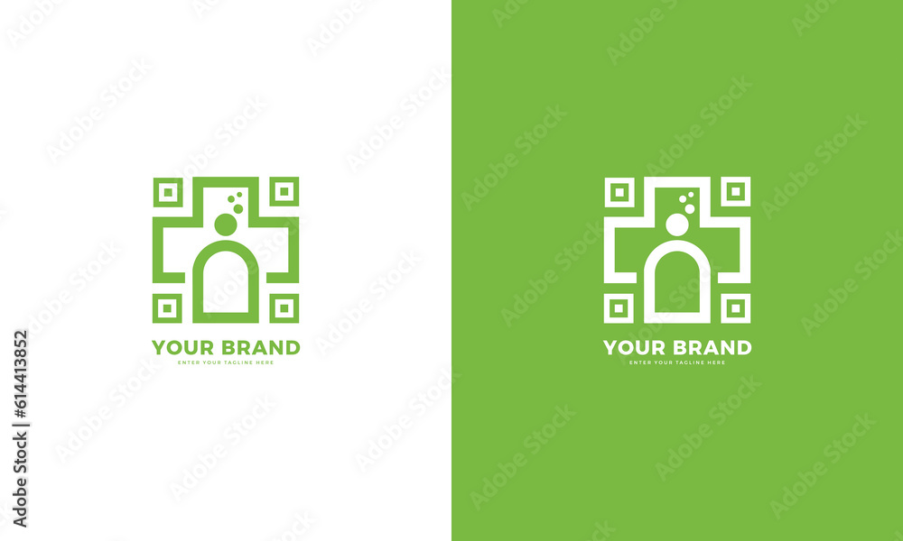 Medical Code Logo, cross, vector graphic design Stock Vector | Adobe Stock