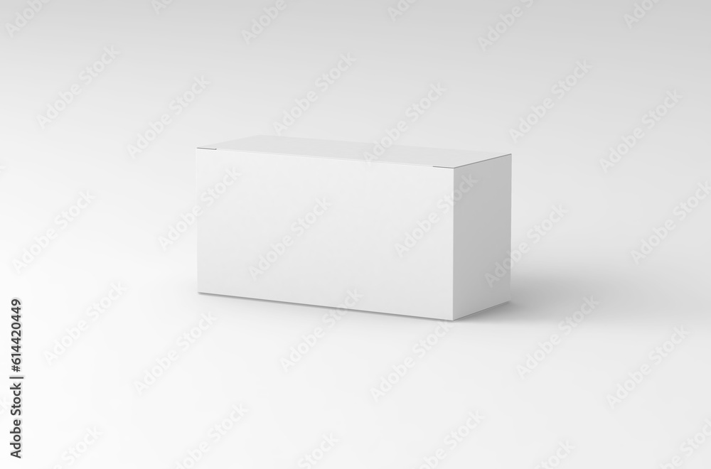 Realistic paper box packaging mockup for tea advertising without design ...