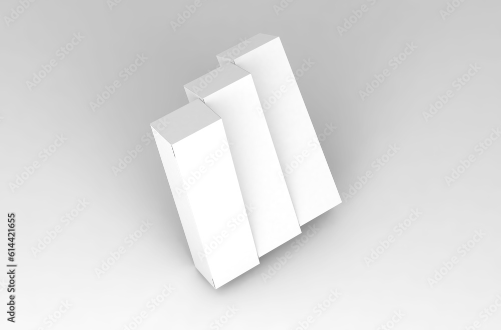 Realistic long horisontal paper box packaging mockup for tea ...