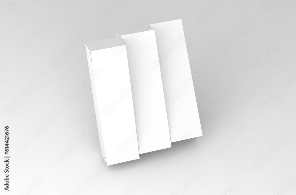 Realistic long horisontal paper box packaging mockup for tea ...