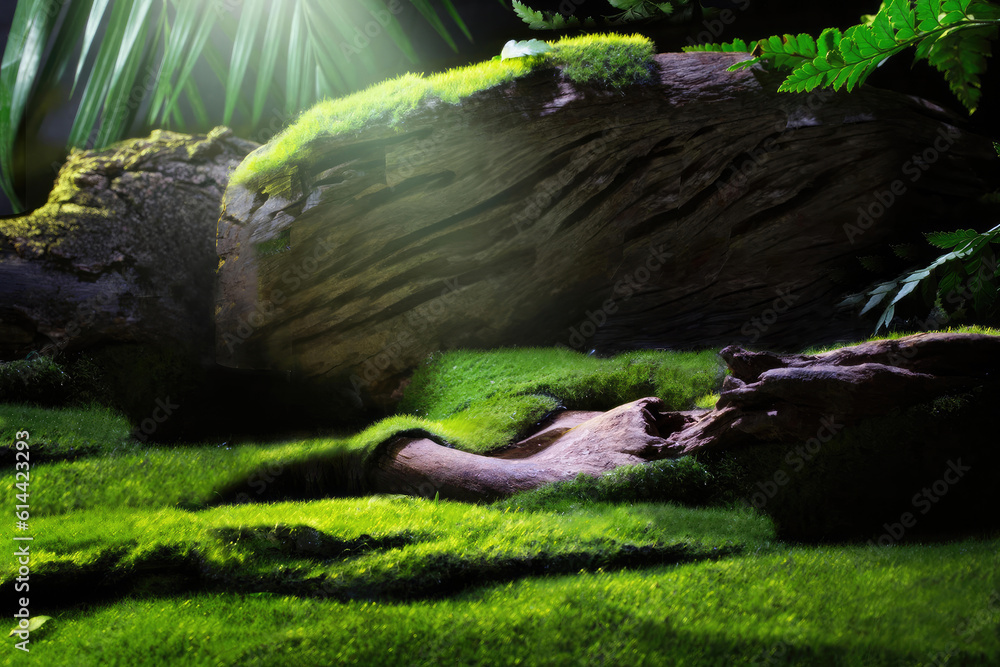 Beautiful nature background for product display set up in studio, hi ...