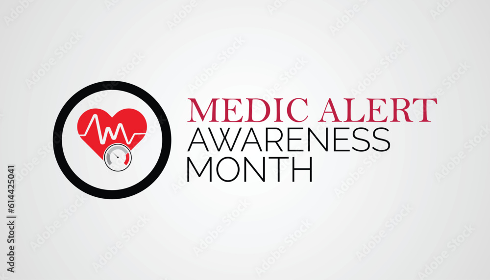 August is Medic Alert awareness month..banner, Holiday, poster, card ...