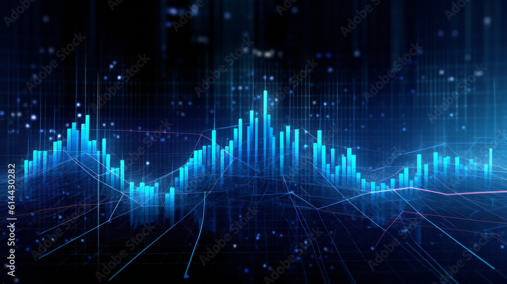 Dynamic chart graphic stock market.background, technology futuristic ...