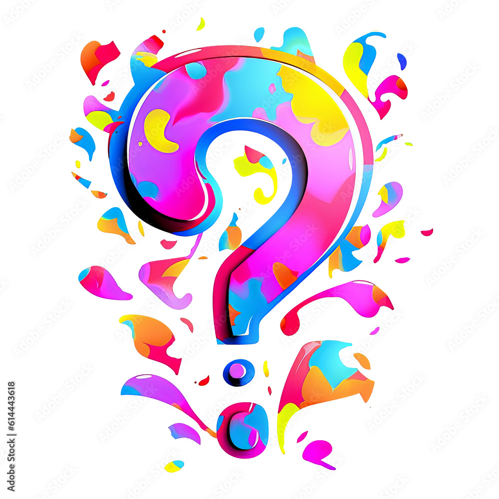 colorful question mark symbol illustration AI Generated Stock ...
