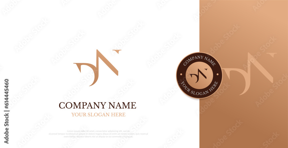 Initial DN Logo Design Vector Stock Vector | Adobe Stock