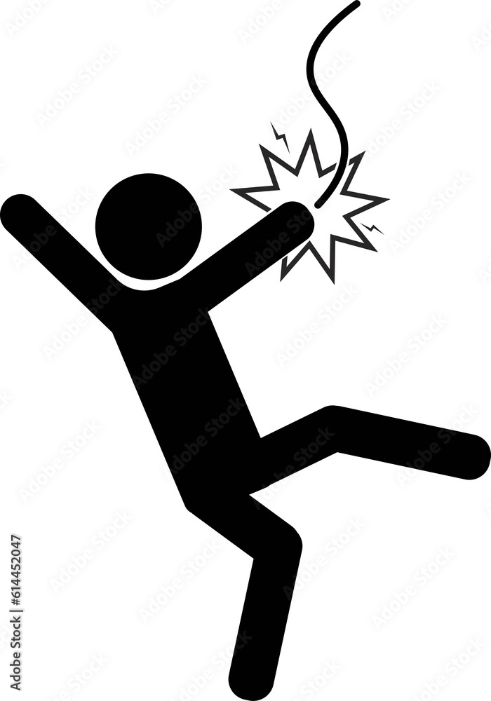 Isolated vector isolated of danger precaution sign high voltage ...