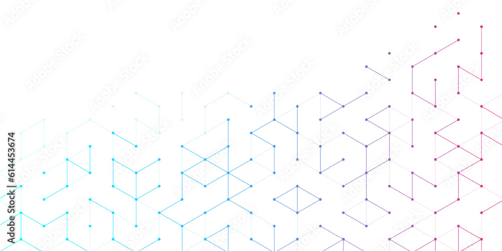 Modern technology vector illustration with square grid. Technology ...