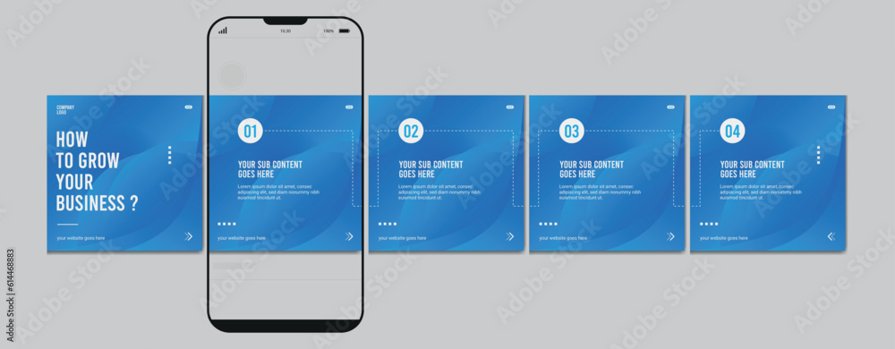Set of Instagram Carousel Post, editable social media instagram ...