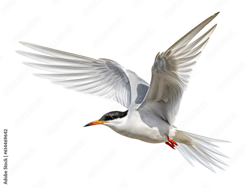 Flying Tern isolated on the transparent background PNG. AI generative ...