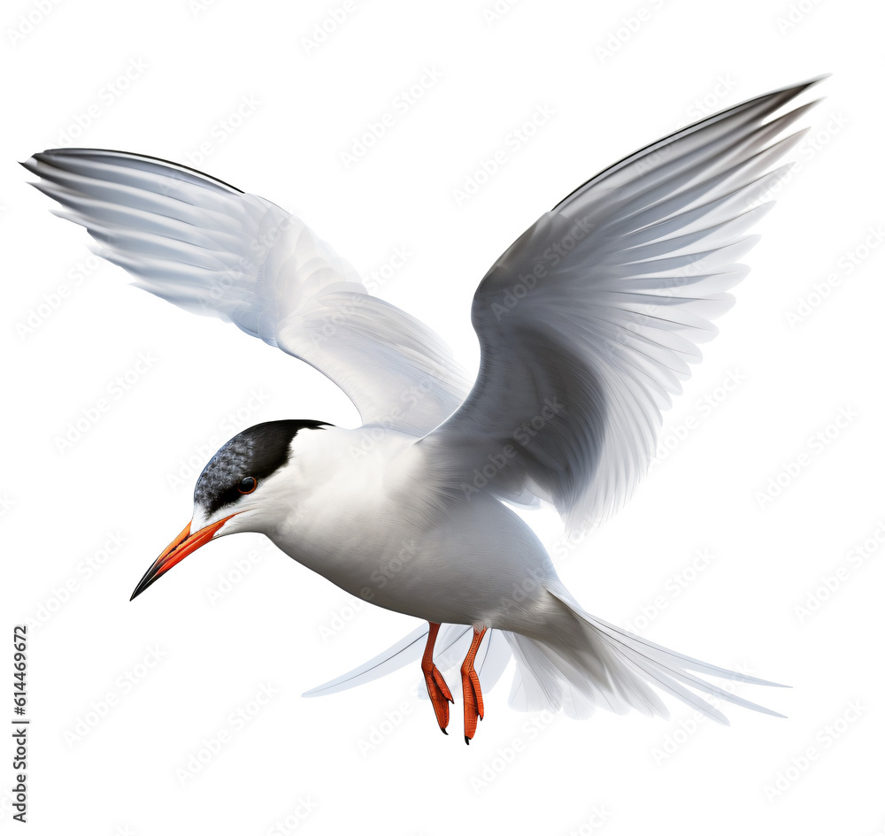 Flying Tern isolated on the transparent background PNG. AI generative ...