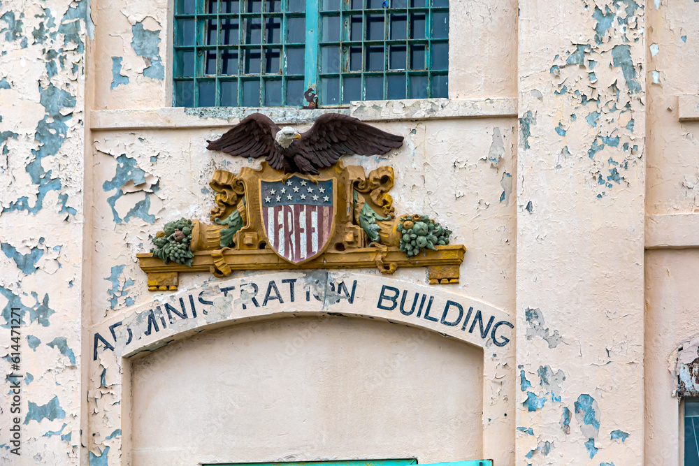Coat of arms of the entrance to the administration building of the ...