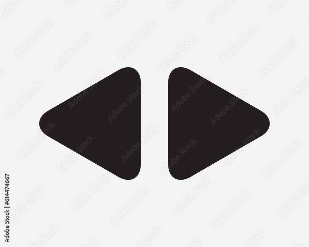 Left Right Triangle Arrow Icon Forward Backward Next Skip Back Previous ...