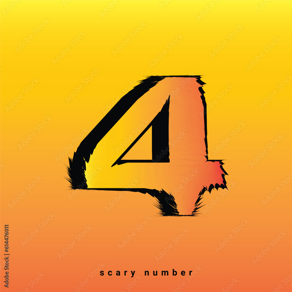 Vecteur Stock font, scary, number, alphabet, vector, logo, type ...