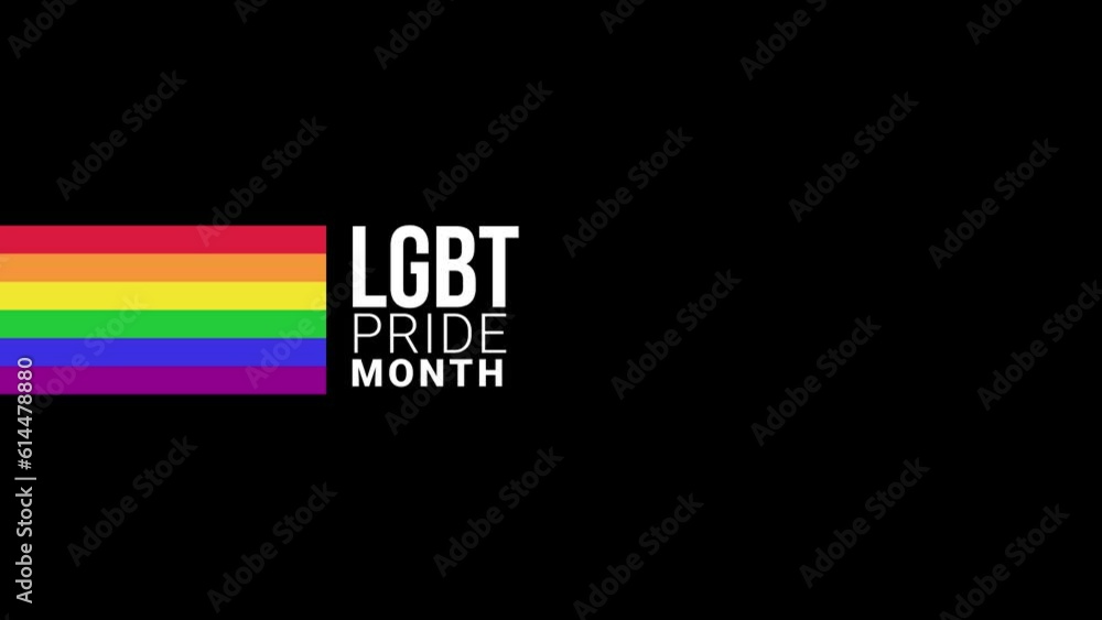 LGBTQ+ Animation of text. Animation for pride month. Support LGBTQ+ ...