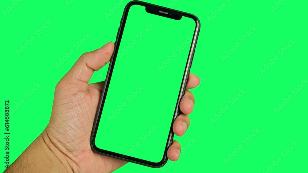 Stockvideo Phone, green screen, green screen of phone, smartphone green ...