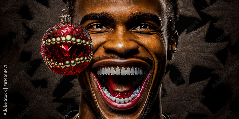 Depicts a joyful personality A black man with a unique personality and ...