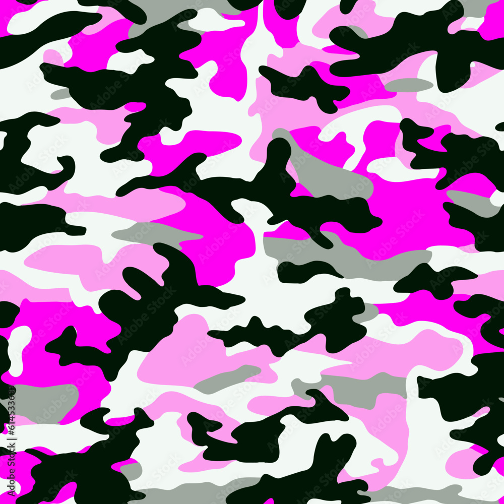 Seamless Camouflage Digital Paper VECTOR CAMO PINK EPS PNG SVG JPG ...