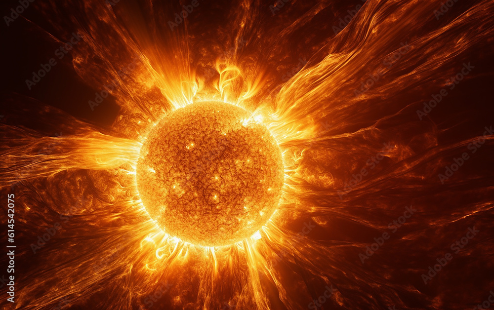 solar flare. A state of envisioning vigorous solar flare activity. A ...