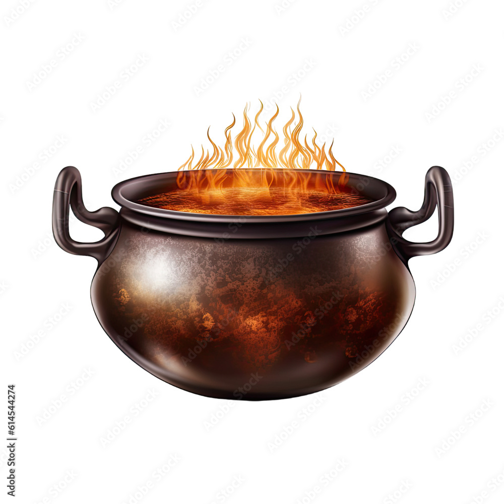 cauldron isolated on a transparent background, generative ai Stock ...