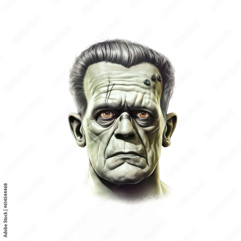 frankensteins monster isolated on a transparent background, generative ...