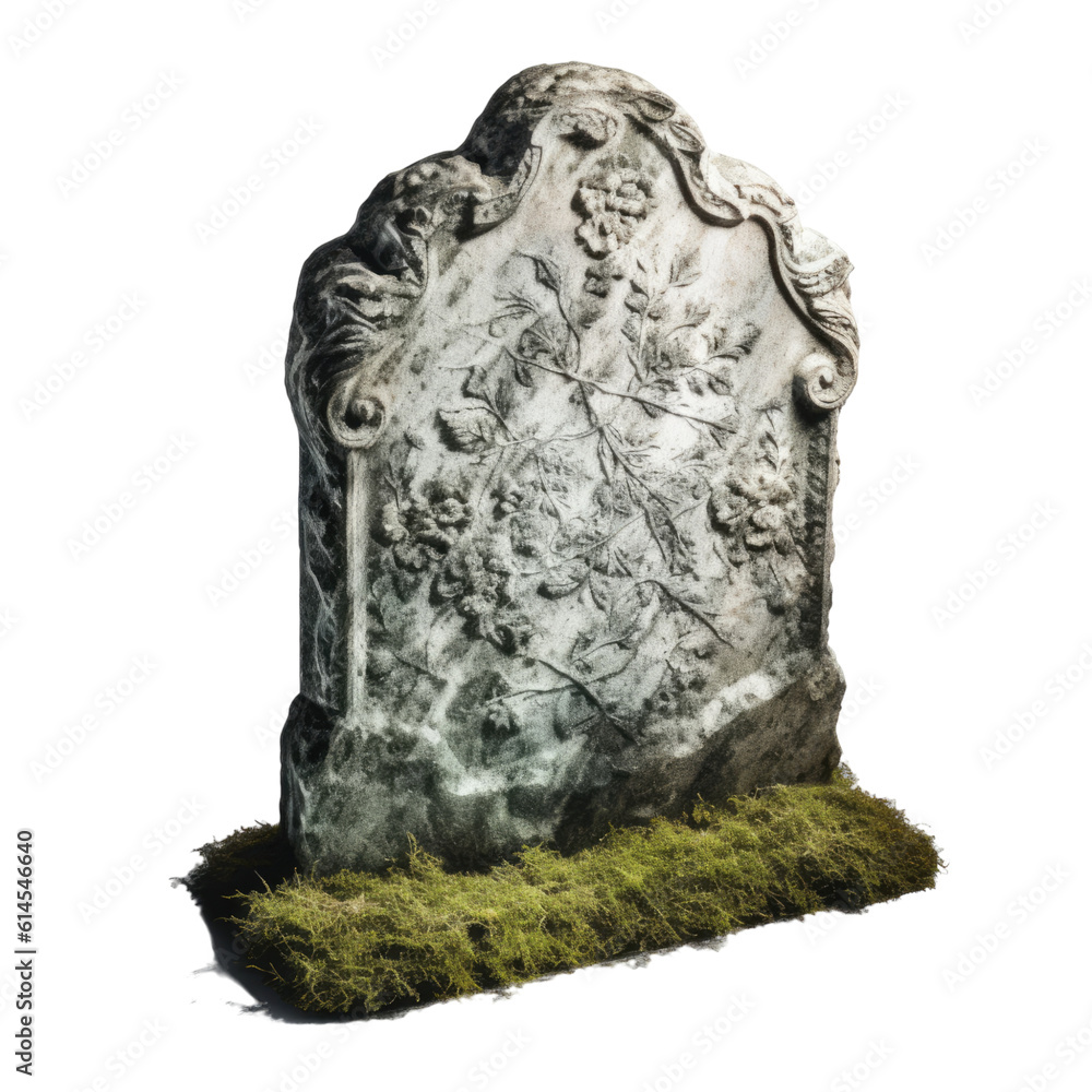 gravestone shadows isolated on a transparent background, generative ai ...