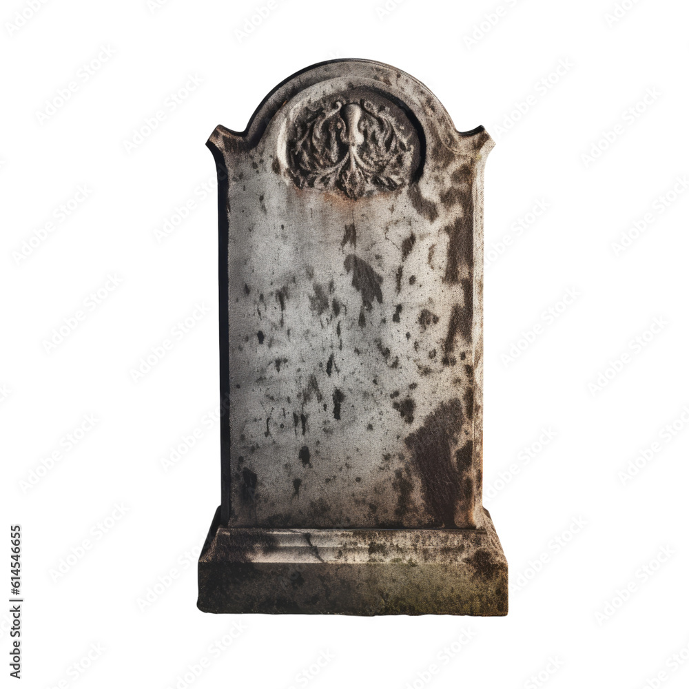 gravestone shadows isolated on a transparent background, generative ai ...