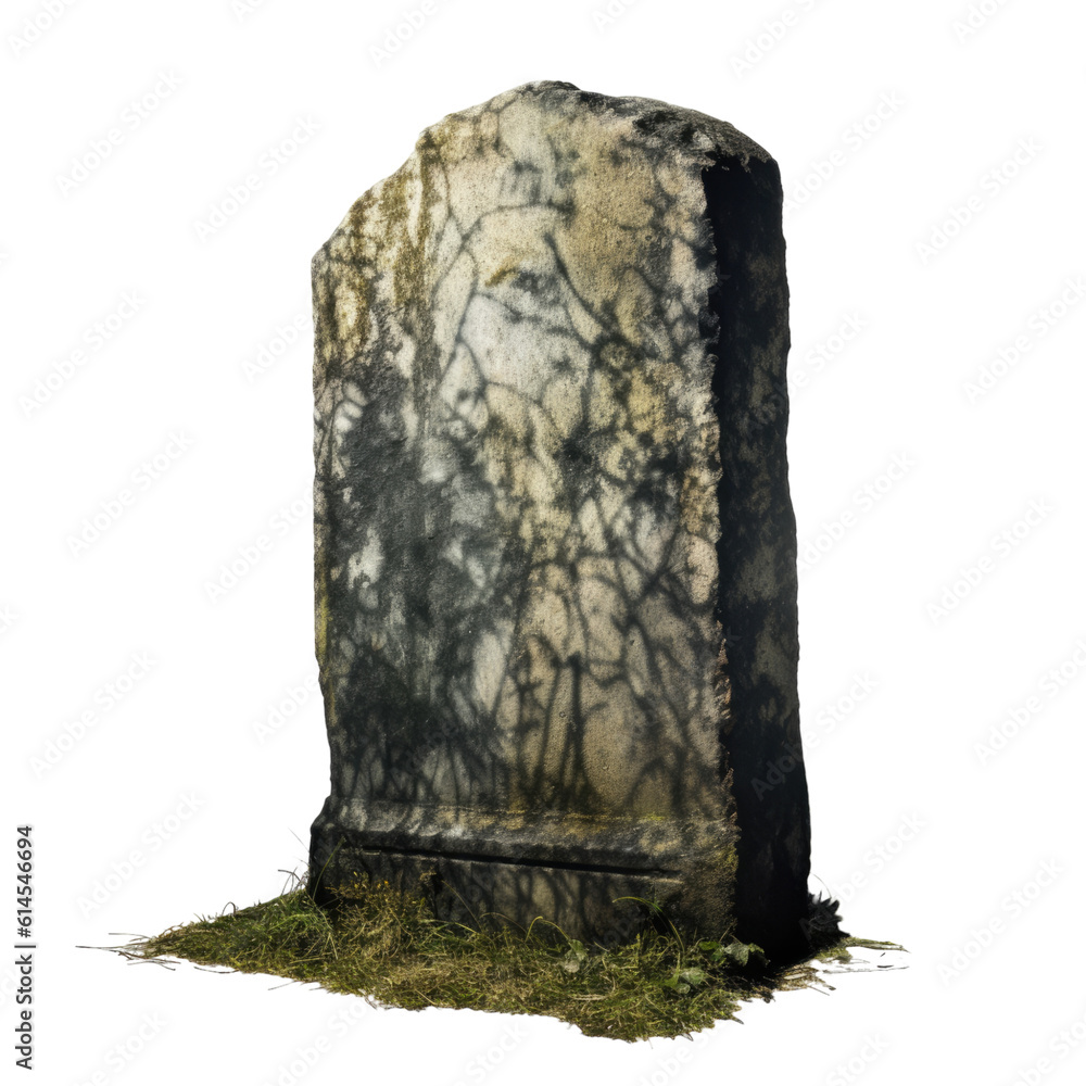 gravestone shadows isolated on a transparent background, generative ai ...