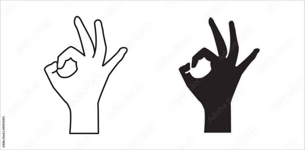 Hand gesture and was famous around the world. Ok hand sign illustration ...