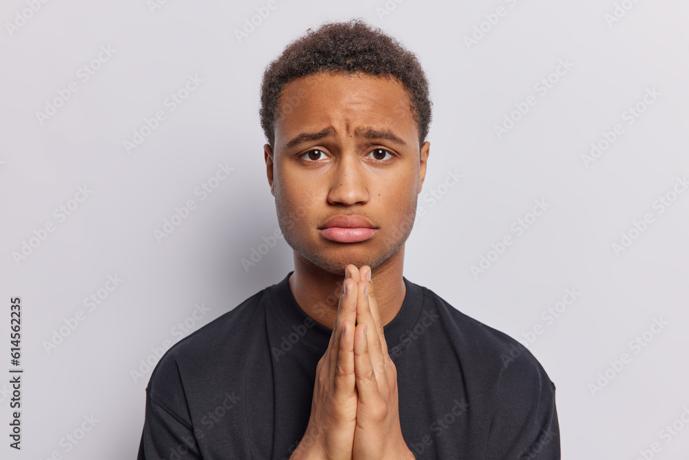 Man Pleading With Hands