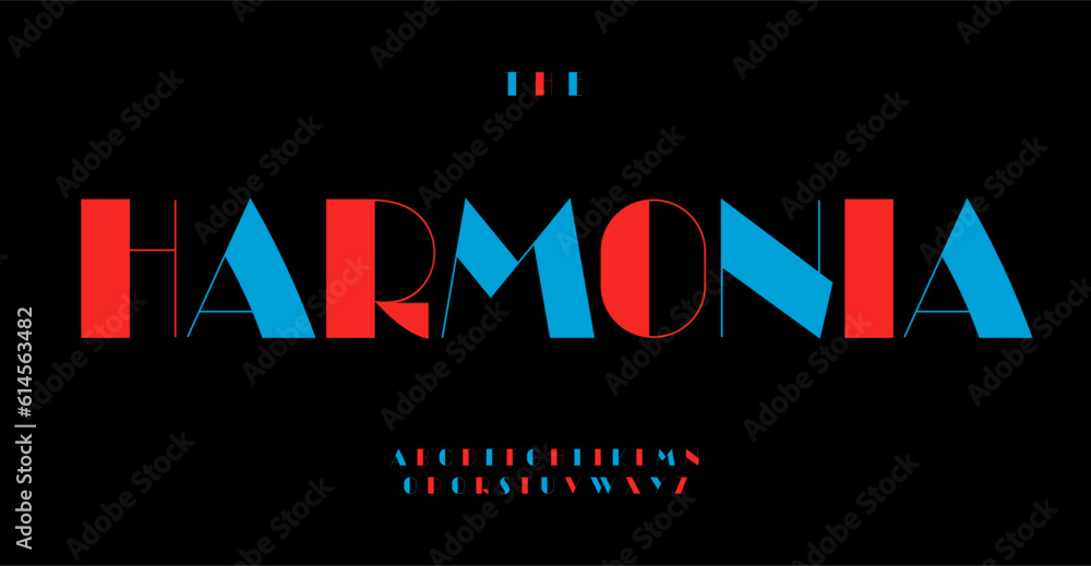 Artistic contrast alphabet, heavy elegant letters, unusual fashion font ...