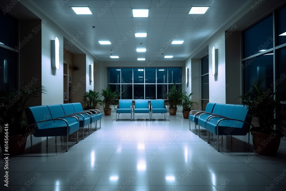 Hospital Waiting Room At Night