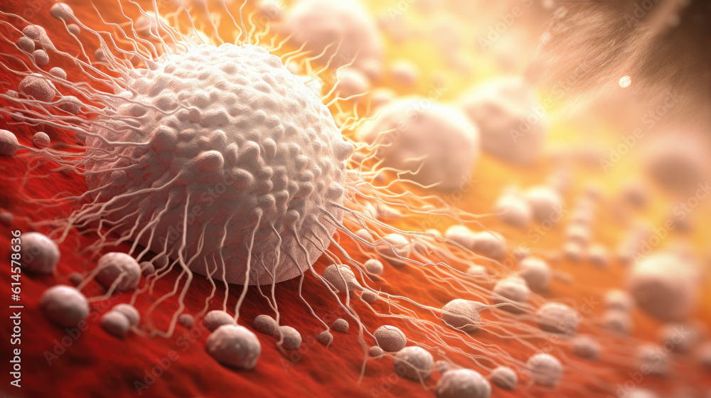 An illustration of white blood cells that attack harmful pathogens in ...