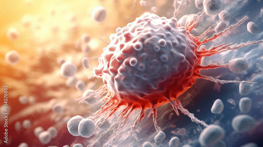 An illustration of white blood cells that attack harmful pathogens in ...