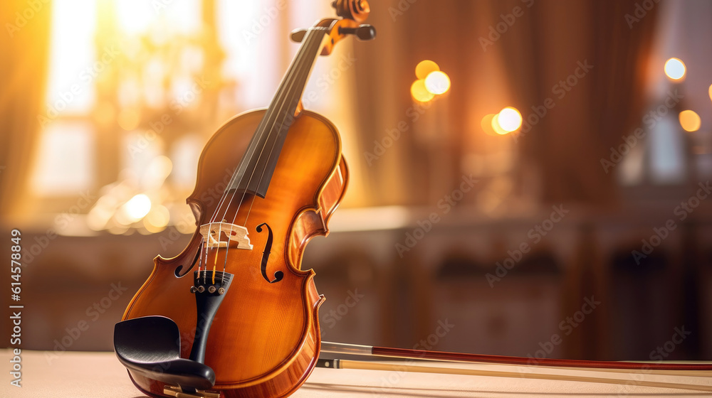 Close up photo of violin Stock Illustration | Adobe Stock