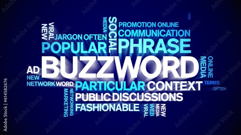 Buzzword animated tag word cloud;text design animation kinetic ...